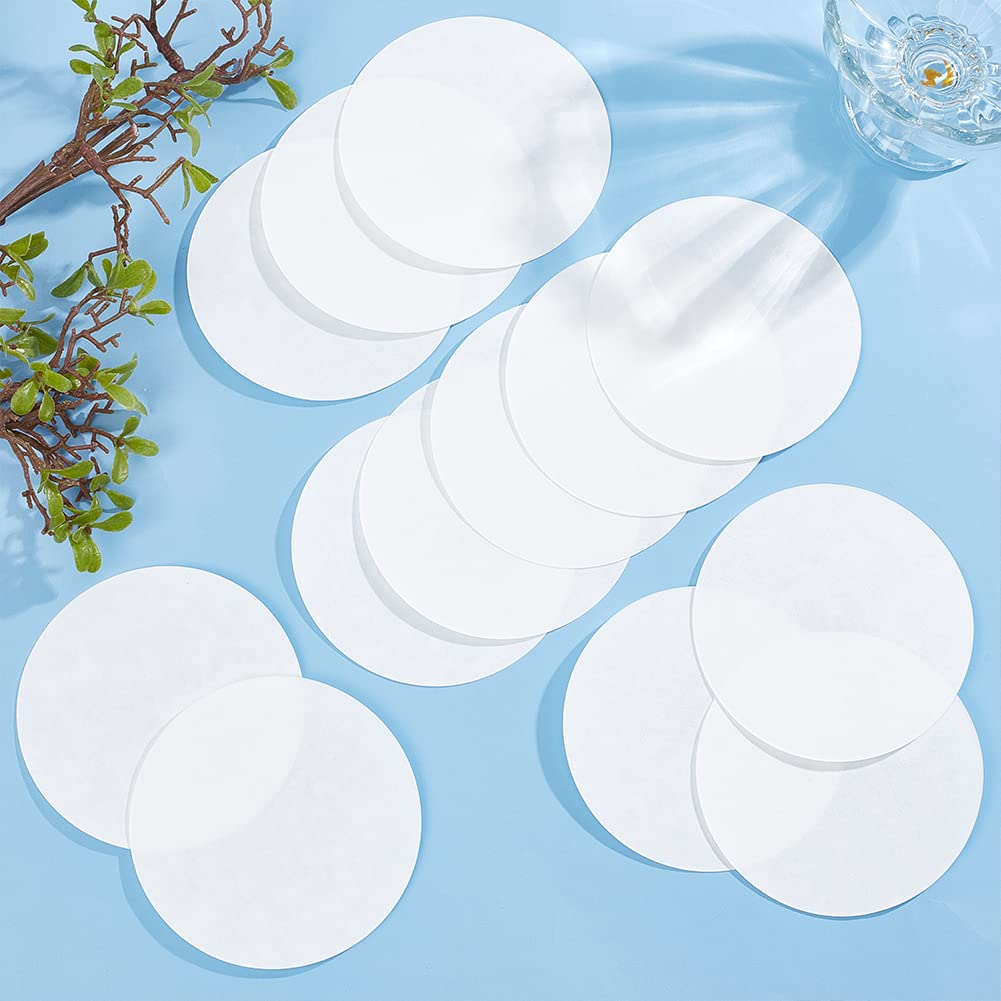 GORGECRAFT 100PCS 90 mm Qualitative Synthetic Filter Discs Cellulose Filter Paper Circular Funnel Filters Medium Speed Extract Filtration Ashless for Buchner Funnel Mushroom Cultivation