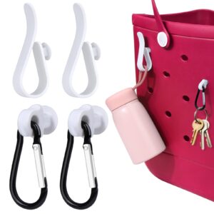 aiersa inserts hooks accessories for bogg bag,charms key holder carabiner for bogg bags,pouch earphone tassel keychain cup holder attachment compatible with simply southern rubber beach totes bags