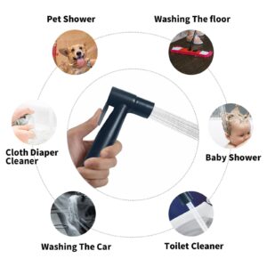 Ikaufen Handheld Bidet Sprayer for Toilet Adjustable Water Pressure Control Bidet Hose Attachment for Bathroom Shower Spray Stainless Steel Cloth Diaper Toilet Sprayer Kit