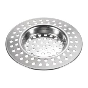 metallixity kitchen bathroom sink strainer(2.95" x 0.3"), bathtub hair catcher stainless steel sink drain strainer for bathroom, lavatory, balcony, silver tone