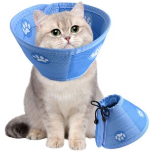 jaxbo soft cat e collar，cat recovery collar，adjustable cat cone collar elizabethan collar does not block vision