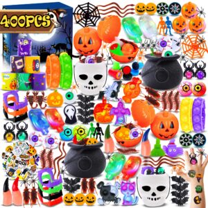 400pcs halloween party favors for kids, halloween toys bulk, classroom prizes, goodie bag stuffers,halloween stuffers,treasure box toys,carnival prizes, halloween treats,school classroom reward