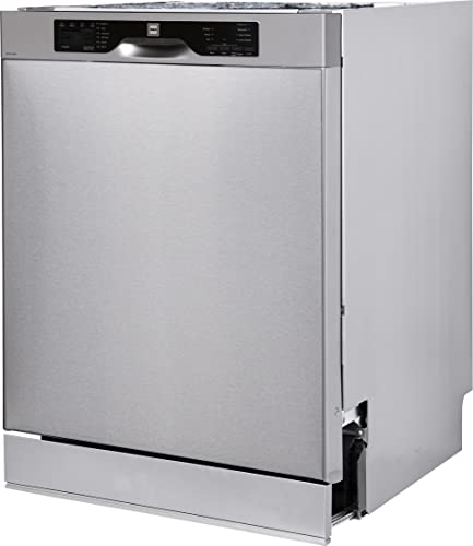 RCA RZ0842 Front Control-Built in FULLSIZE Dishwasher, 57 DBA, Stainless Steel, 24” WIDE, Stainless