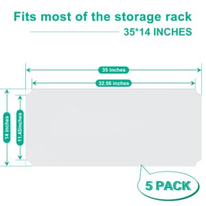 Folews 6 Tier Storage Shelf wieh Wheels, 5 Pack Wire Shelf Liners