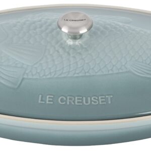 Le Creuset Heritage Stoneware Oval Fish Baker, 1.7qt., Sea Salt