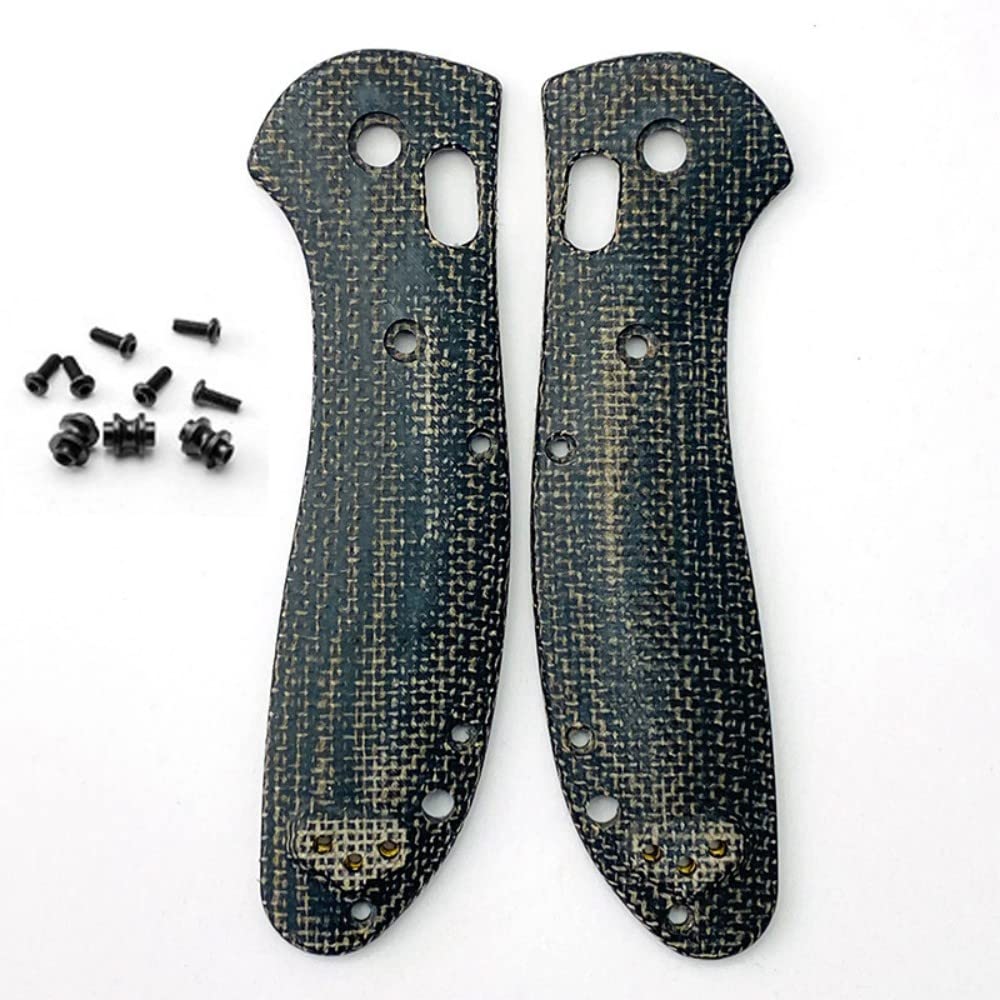 Aibote 1 Pair Micarta Handle Scales Handles Patch DIY Tool Material Designed for Benchmade Griptilian 551 550(Screws Included)