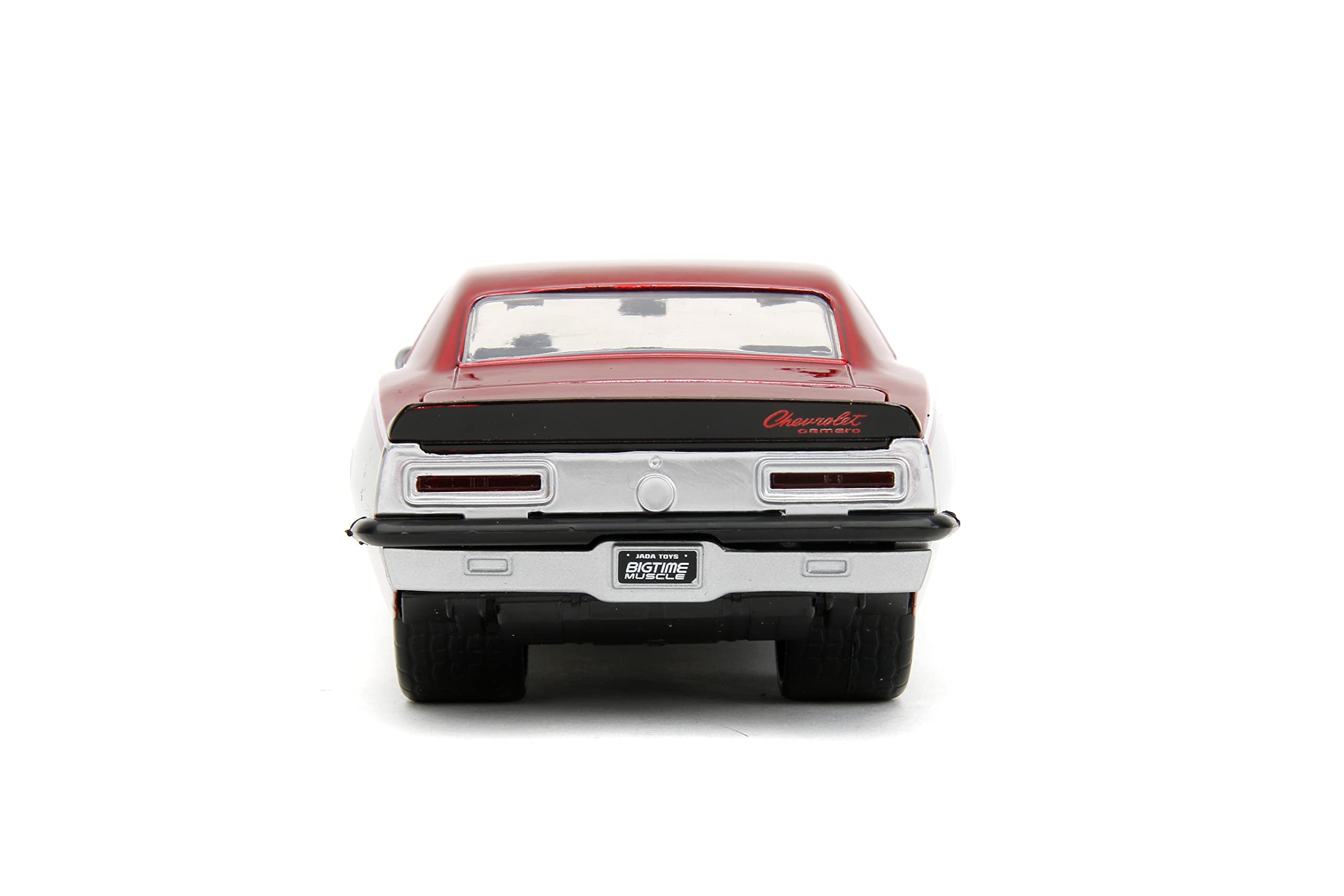 Jada 1967 Chevrolet Camaro Candy Red and Silver Metallic Bigtime Muscle Series 1/24 Diecast Model Car