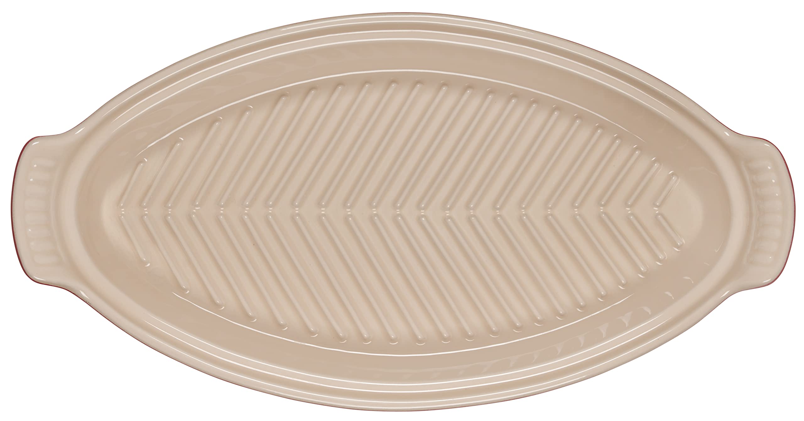 Le Creuset Heritage Stoneware Oval Fish Baker, 1.7qt., Sea Salt