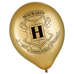 latex balloons - 12" - perfect for birthdays, theme days & special events, harry potter hogwarts united, pack of 6