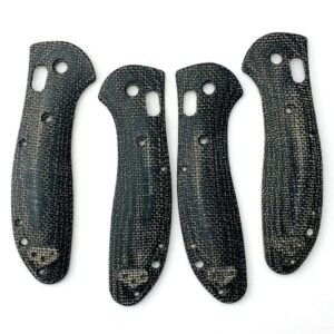 Aibote 1 Pair Micarta Handle Scales Handles Patch DIY Tool Material Designed for Benchmade Griptilian 551 550(Screws Included)