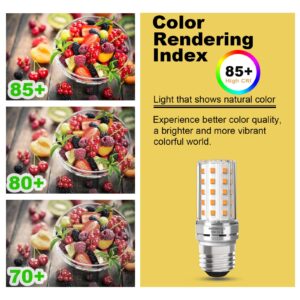 HAONIULED E26 Bulb 10W 3 Pack led Corn Light Bulb Warm White 2700K 1100 Lumen 100 watt Equivalent E26/E27 Base Non-Dimmable led Bulbs, Candelabra Edison Light Bulb for Indoor Home Household Lighting