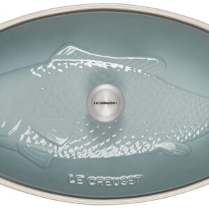 Le Creuset Heritage Stoneware Oval Fish Baker, 1.7qt., Sea Salt