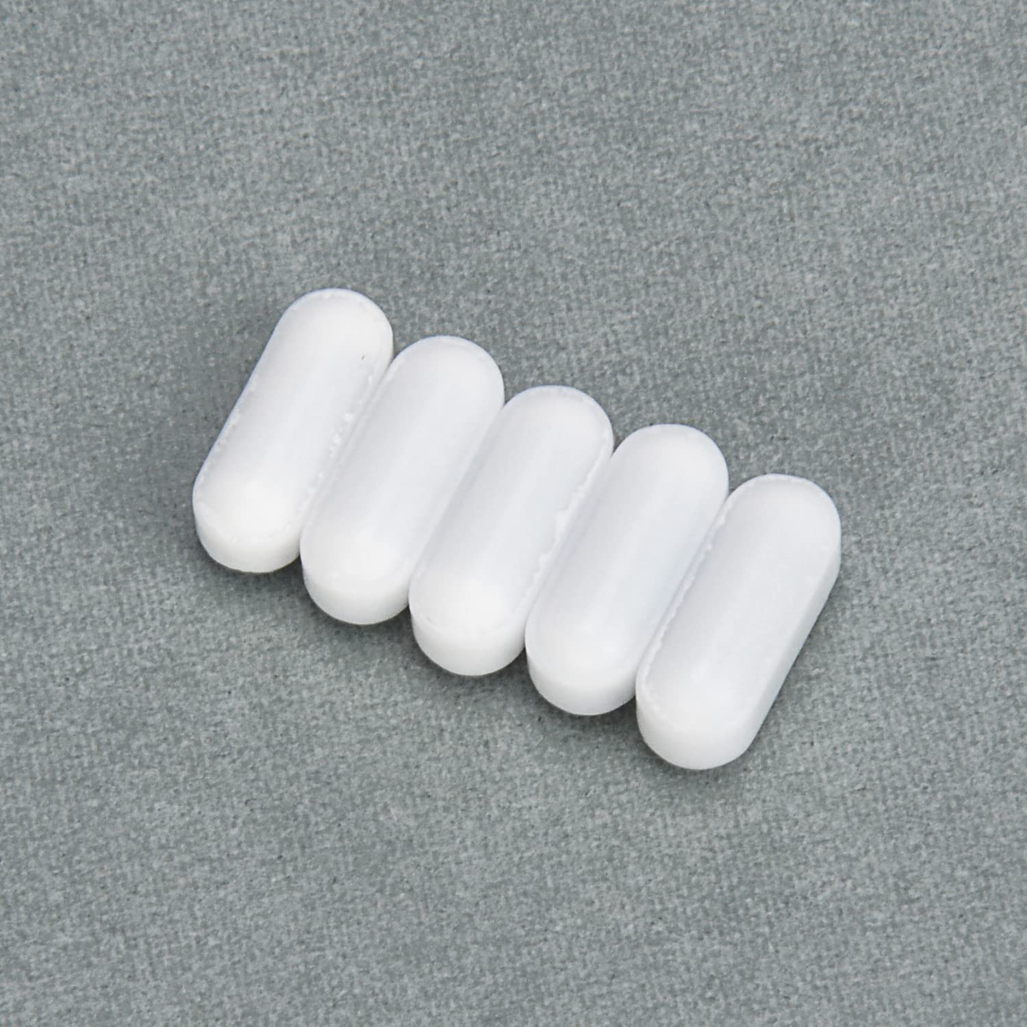 FunChem Stir Bar Set, 5pcs PTFE-Coated Magnetic Stirring Bars for Stirrers (10 mm, 5), White