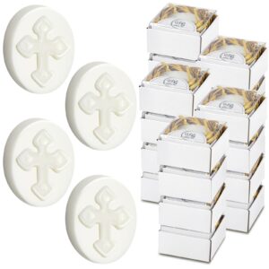 dansib 24 pack cross soap baptism favors cross heart oval bar soap baby baptism favor scented soap favors baby shower favors christening favors communion favor for guests wedding birthday gift bridal