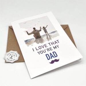 Happy Birthday Card for Dad Greeting Card for Best Dad Ever Thank you (1 Card)