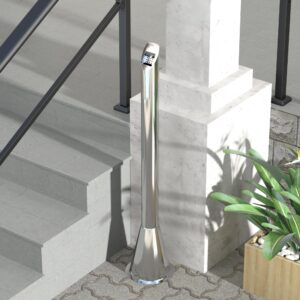 AIWFL Stainless Steel Butt Receptacle Disposal Outdoor Floor Standing Ash Bin Commercial Trash Can for Homes Offices Restaurants Bars Convenience Stores