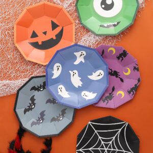 Winoo Design Halloween Plates - 48 PK - Halloween Paper Plates Disposable for Halloween Decor Halloween Decorations for Table Halloween Party Supplies Halloween Party Favor