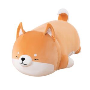 miaohaha chubby plush shiba inu toy pillow stuffed animal dog akita plush pillow toy hugging pillow for kids and girls(70cm/27.5in)