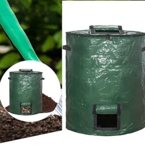 Compost Bin Bags,Big Compost Bag,Garden Compost Bin Bags,80 Gallon(300L) Compost Bin for Garden Yard Garbage cans (Green 1pc)