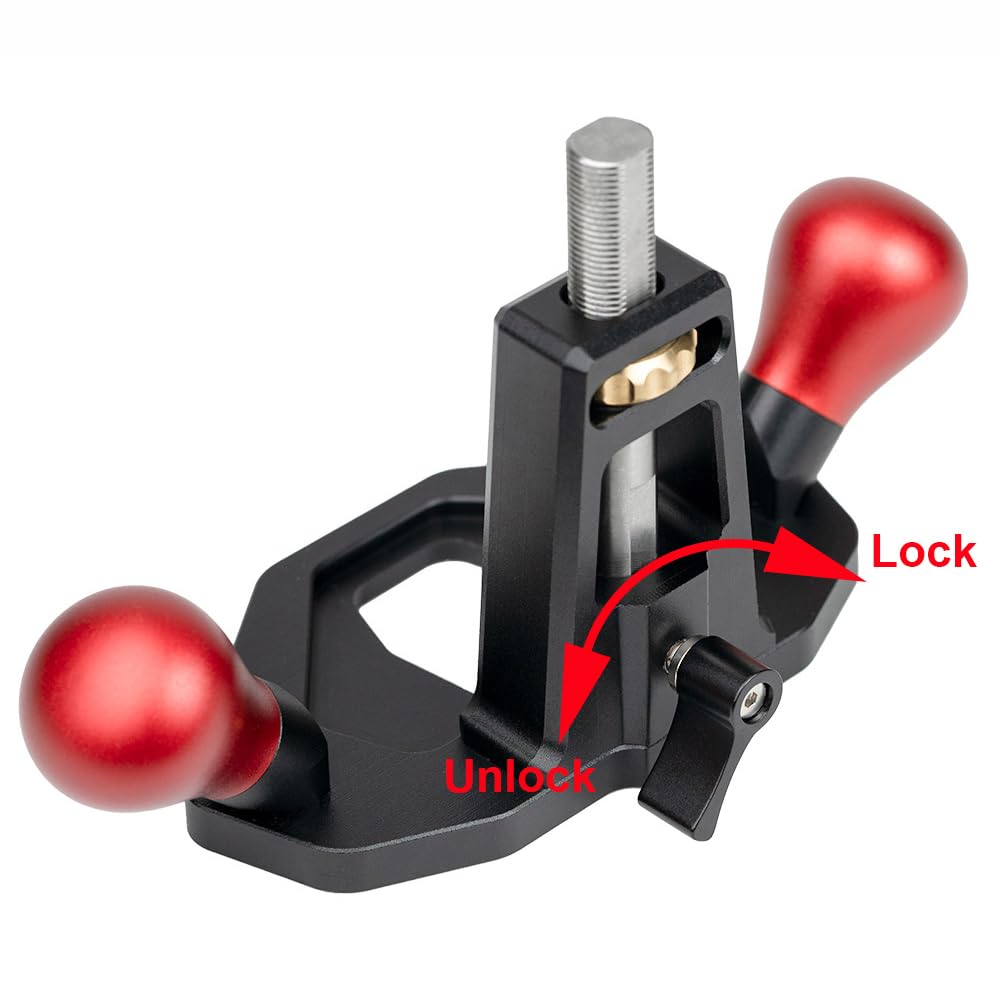 DDWT Router Plane Handheld Woodworking Tool Quick Adjust Depth with Depth Stop for Tuning Joinery Cutting Dados Grooves Mortise