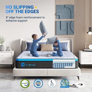 Avenco Hybrid Mattress Twin XL, 12 Inch Twin XL Mattress in a Box, Medium Firm Innerspring Bed Mattress with Individual Pocket Springs & Comfort Foam for Pressure Relief