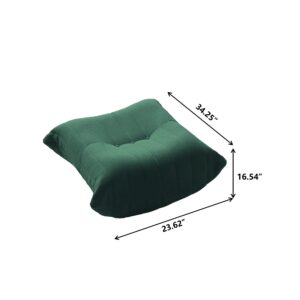 Sdorens Ottoman, Fireside Chair, Footrest, Lazy Floor Sofa Couches, Corner Chair Sofa for Living Room Bedroom Salon Office-Green