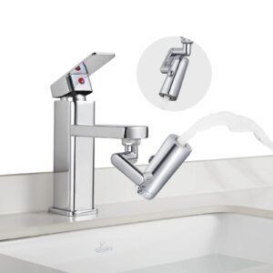 submarine universal 1080 swivel robotic arm swivel extension faucet aerator, splash-proof faucet extender, sink faucet attachment with two water outlet modes, used for kitchen and bathroom faucets