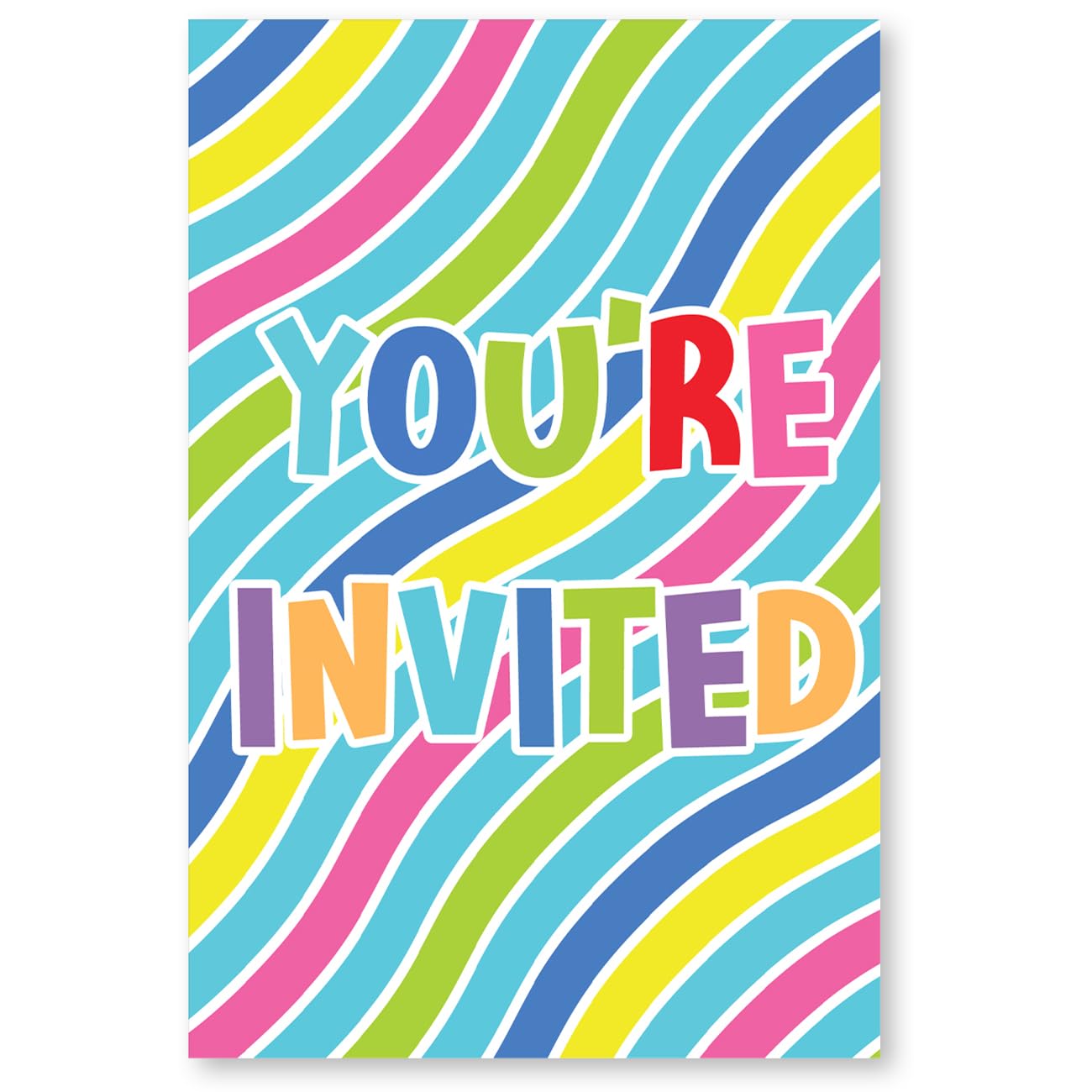 Water Slide Party Invitations with Envelopes Set of 20 Summer Waterslide Theme Birthday Party Invites Fill in Blank