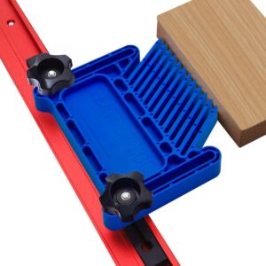 Featherboard Woodworking Tools, Safety Device Stackable Featherboard for Table Saws, Router Tables & Band Saw with Miter Slots, Miter Track, T-Slots, T-Track(2 Pcs)