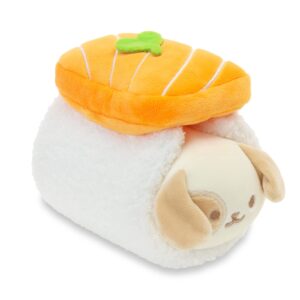 anirollz stuffed animal plush toy – small sushi food theme outfitz plush doll | soft, squishy, warm, cute, comfort, safe | birthday gift pillow with puppy dog in salmon sushi 6" puppiroll