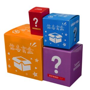 mystery surprise box set of 4 gift box assorted sizes nesting surprise boxes for gift toy candy wrapping, suitable for parties, christmas, halloween, holidays, family parties or large events