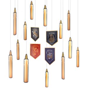 amscan harry potter hanging paper party decorations - 10" & 7" | assorted design | pack of 24