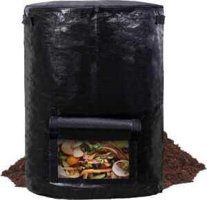 compost bin bags,big compost bag,garden compost bin bags,80 gallon compost bin for garden yard garbage cans (black 1pc)