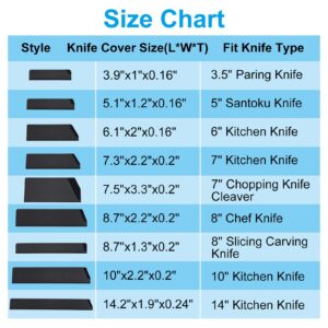 PATIKIL ABS Knife Cover Sleeves for 5" Santoku Knife, Knives Edge Guard Blade Protector Universal Knife Sheath for Home Kitchen, Black