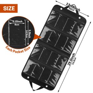 SWISSELITE Knife Display Bag, Felt Knife Display Case, Foldable Knife Storage Holder, Knife Carrying Organizer with 16 Slots