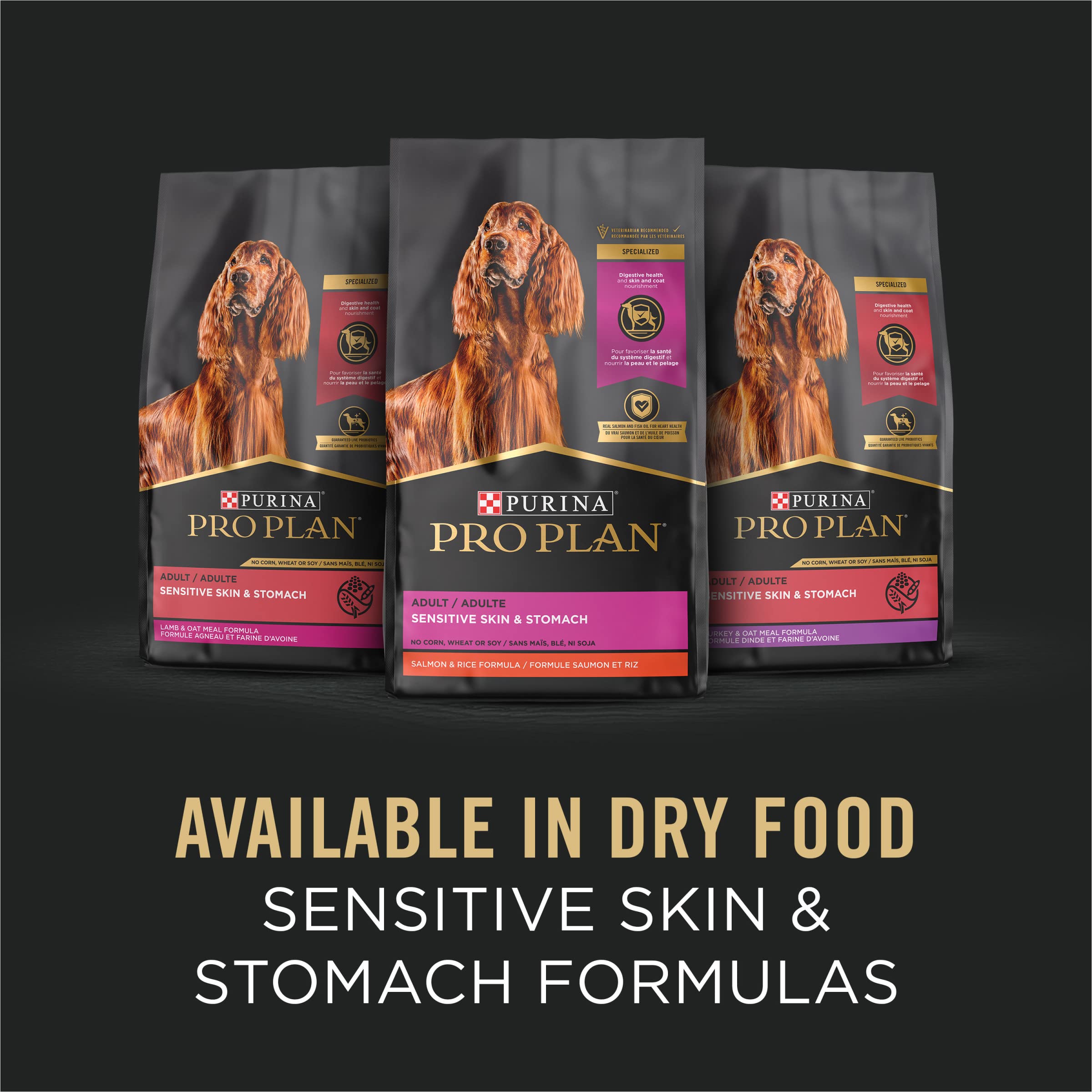 Purina Pro Plan Sensitive Skin and Stomach Dog Food Pate Salmon and Rice and Lamb and Oat Meal Wet Dog Food Variety Pack - (Pack of 12) 13 oz. Cans