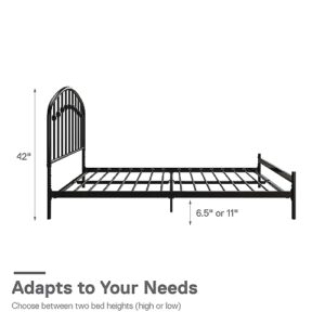 DHP Narla Metal Platform Bed, Queen, Black