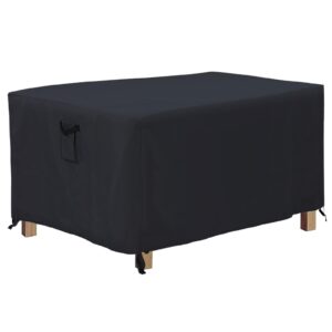 abccanopy coffee table cover universal outdoor table cover small table cover waterproof and dustproof furniture cover 48x26x18 black