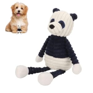 Cyrank Dog Toys, Panda Shape Plush Dog Toy Stuffed Animal Dog Toys Durable Interactive Dog Crinkle Toy Cute Squeaky Dog Toy Puppy Chew Toys for Teething Small Dog Toys for Boredom and Stimulating