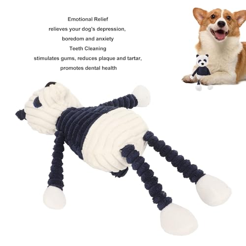 Cyrank Dog Toys, Panda Shape Plush Dog Toy Stuffed Animal Dog Toys Durable Interactive Dog Crinkle Toy Cute Squeaky Dog Toy Puppy Chew Toys for Teething Small Dog Toys for Boredom and Stimulating