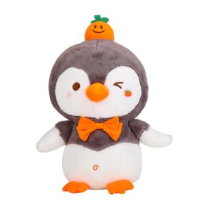 aucooma penguin plush stuffed animal toys，cute stuffed penguin plush toy hug pillow 9.8"