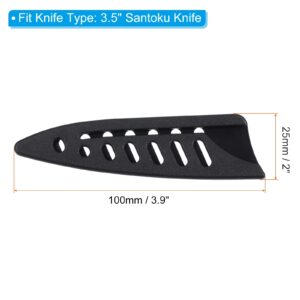 PATIKIL PP Safety Knife Cover Sleeves for 3.5" Paring Knife, 2 Pack Knives Edge Guard Blade Protector Universal Knife Sheath Portable for Kitchen, Black