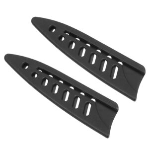 patikil pp safety knife cover sleeves for 3.5" paring knife, 2 pack knives edge guard blade protector universal knife sheath portable for kitchen, black