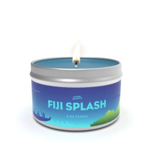 park scents fiji splash candle - accurate smell like the smell of the fiji island scene in soarin' around the world - epcot, disneyworld - natural soy blend - handmade in the usa | 8 oz. tin