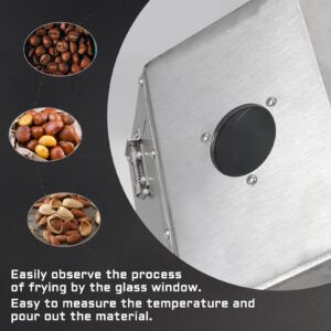 ICZW Coffee Bean Roaster 14.5L Coffee Bean Baker Gas Burner Drum Type Stainless Steel for Home and Commercial Use