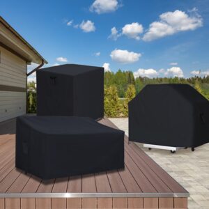 ABCCANOPY Sofa Cover Heavy Duty Sofa Cover Universal Sofa Cover Outdoor Furniture Sets Waterproof and Dustproof Protective Cover for Large Furniture 76x33x33x25 Black