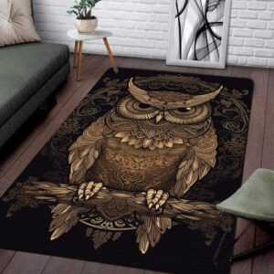 customized owl bathroom rugs - owl area rug - rug runner owls, owl carpets, owl rugs home decor 5x8, fall rugs with owls, lovely owl area rug for bedroom playroom, absorbent non slip soft owl carpet