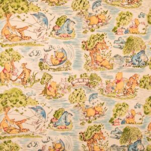 hobby lobby winnie the pooh toile cotton calico -2 yard piece