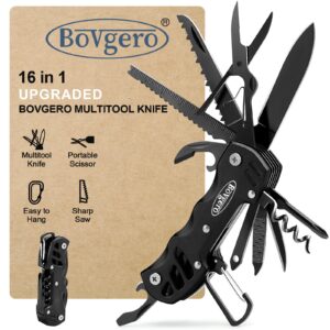 Bovgero Multitool Knife, 16 in 1 Pocket Knife, Handmade Multi Tool Knife, Gift for Men boyfriend dad him husband, Blue