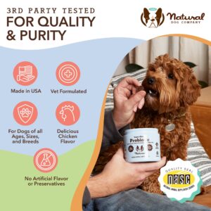 Natural Dog Company Wild Alaskan Salmon Oil & Probiotic Chews for Dogs Bundle: Salmon Oil & Probiotics - Healthy Skin and Coat and Digestive Health Combo for Dogs of All Breeds and Sizes